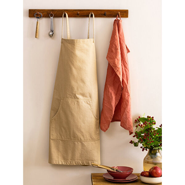 Düz Pamuklu Mutfak Önlüğü Düz Pamuklu Mutfak Önlüğü