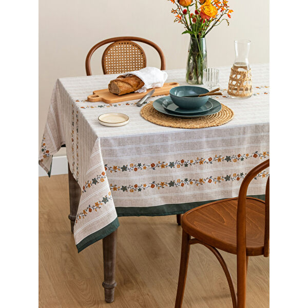 Çiçek Baskılı Masa Örtüsü 150x200 Cm