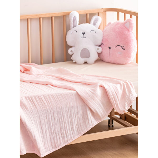 Düz Pamuklu Müslin Bebek Battaniyesi 100x120 Cm Düz Pamuklu Müslin Bebek Battaniyesi 100x120 Cm
