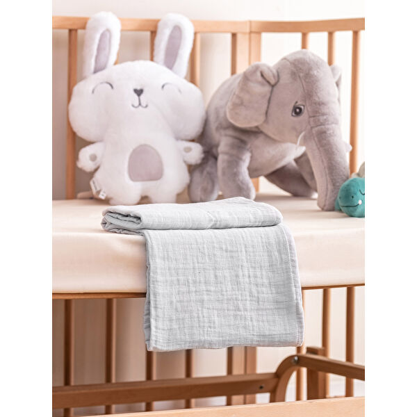 Düz Pamuklu Müslin Bebek Battaniyesi 100x120 Cm Düz Pamuklu Müslin Bebek Battaniyesi 100x120 Cm