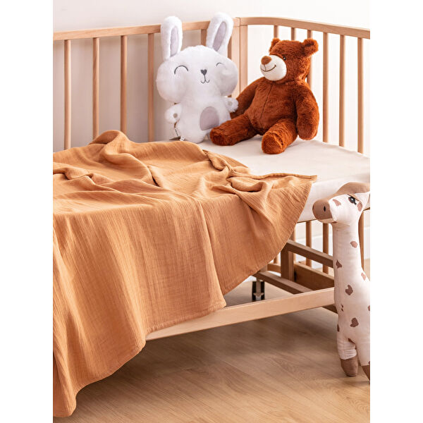 Düz Pamuklu Müslin Bebek Battaniyesi 100x120 Cm Düz Pamuklu Müslin Bebek Battaniyesi 100x120 Cm