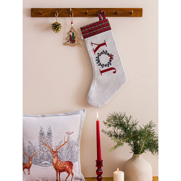 Yılbaşı Temalı Duvar Süsü 25x48 Cm