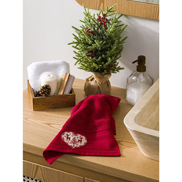 Pamuklu Nakışlı El Havlusu 30x50 Cm Pamuklu Nakışlı El Havlusu 30x50 Cm