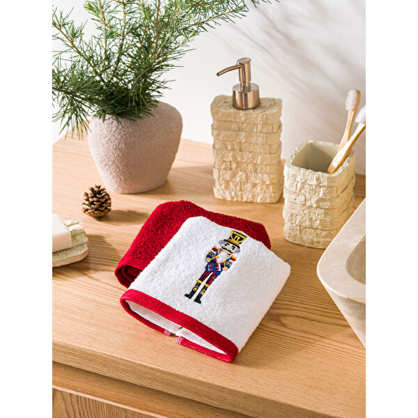 Pamuklu Nakışlı El Havlusu 2'li 30x50 Cm Pamuklu Nakışlı El Havlusu 2'li 30x50 Cm