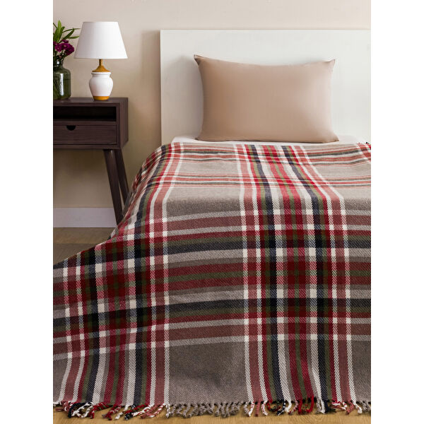 Ekose Desenli Tek Kişilik Battaniye 150x200 Cm