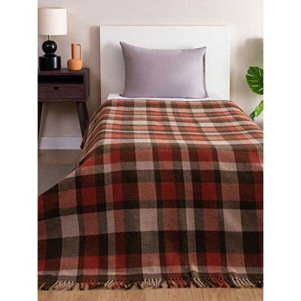 Ekose Desenli Tek Kişilik Battaniye 150x200 Cm