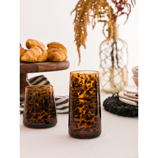 Desenli Bardak 2'li 540 Ml