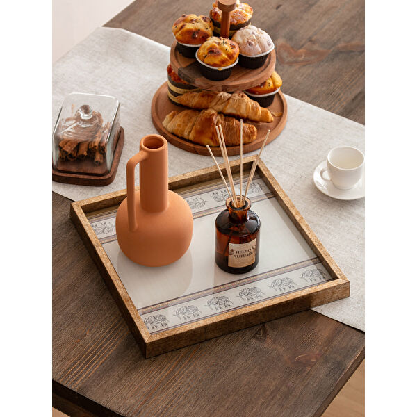 Fil Baskılı Dekoratif Tepsi 33x33 Cm Fil Baskılı Dekoratif Tepsi 33x33 Cm