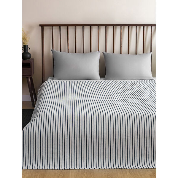 Çizgili Çift Kişilik Yatak Örtüsü 200x220 Cm