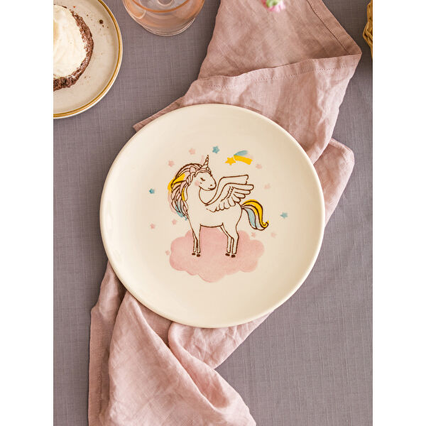Baskılı Seramik Pasta Tabağı 21 Cm Baskılı Seramik Pasta Tabağı 21 Cm