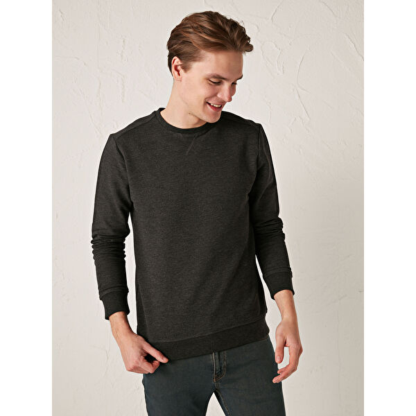 LCW BASIC Bisiklet Yaka Uzun Kollu İnce Erkek Sweatshirt LCW BASIC Bisiklet Yaka Uzun Kollu İnce Erkek Sweatshirt