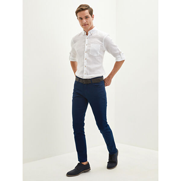 LCW CLASSIC Slim Fit Kemerli Erkek Pantolon LCW CLASSIC Slim Fit Kemerli Erkek Pantolon
