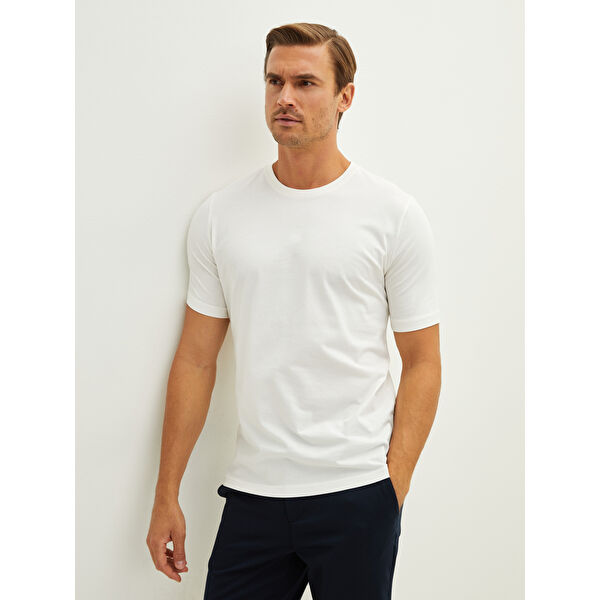 Bisiklet Yaka Basic Kısa Kollu Pamuklu Tişört