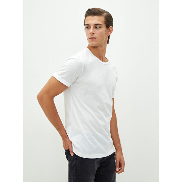 Bisiklet Yaka Kısa Kollu Basic Penye Erkek Tişört