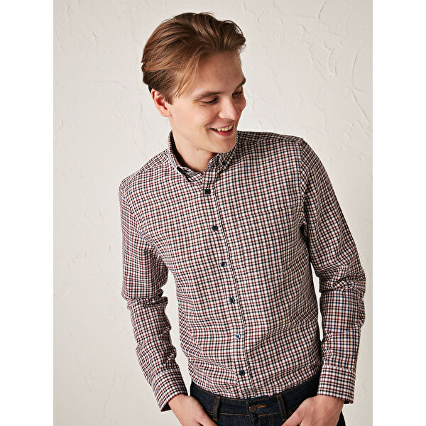 LCW CLASSIC Regular Fit Uzun Kollu Ekose Gabardin Erkek Gömlek LCW CLASSIC Regular Fit Uzun Kollu Ekose Gabardin Erkek Gömlek