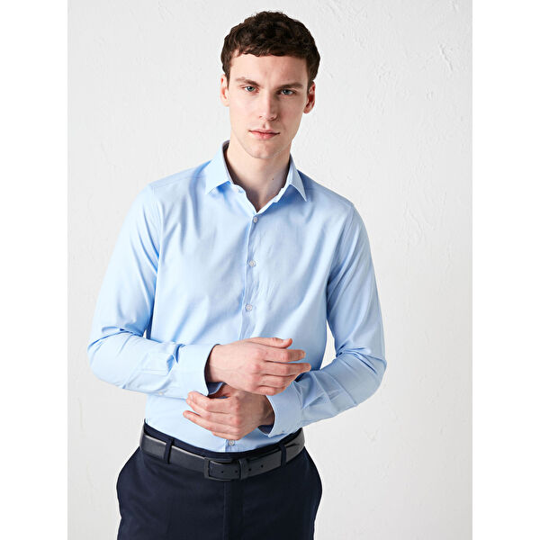 Slim Fit Uzun Kollu Oxford Erkek Gömlek