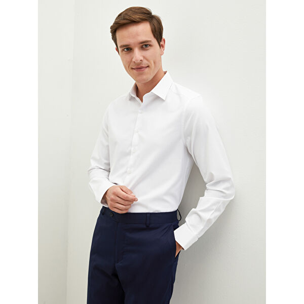 Slim Fit Uzun Kollu Oxford Erkek Gömlek