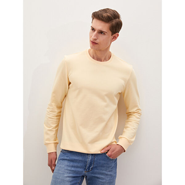 LCW BASIC Bisiklet Yaka Uzun Kollu Basic Erkek Sweatshirt
