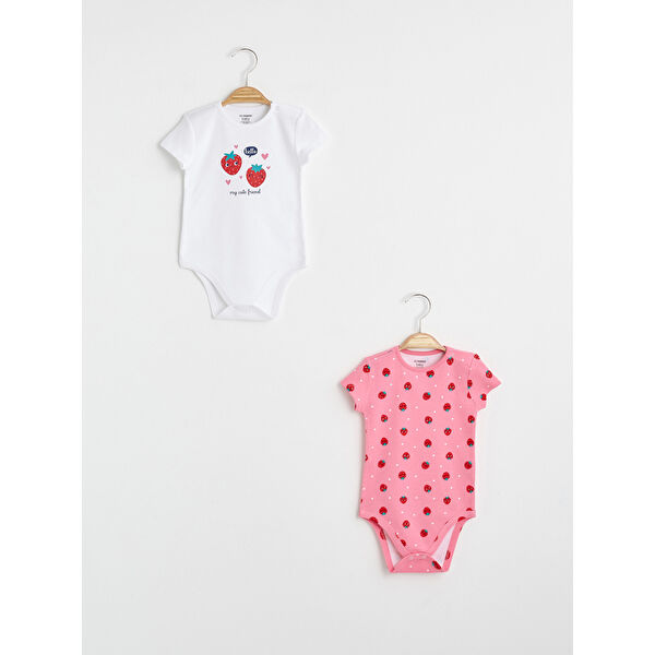 Kız Bebek Desenli Çıtçıtlı Body 2'li