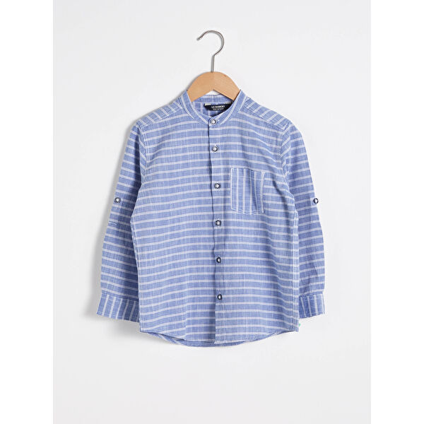 Erkek Çocuk Çizgili Poplin Gömlek