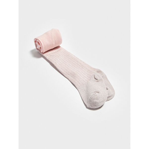 Sim Detaylı Kız Bebek Külotlu Çorap