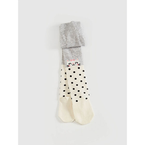 Kız Bebek Puantiye Külotlu Çorap