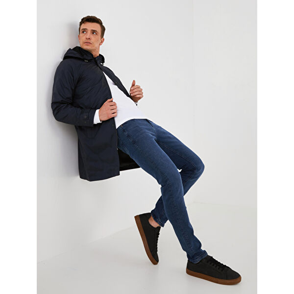 LCW VISION Slim Fit Kapüşonlu İnce Erkek Mont