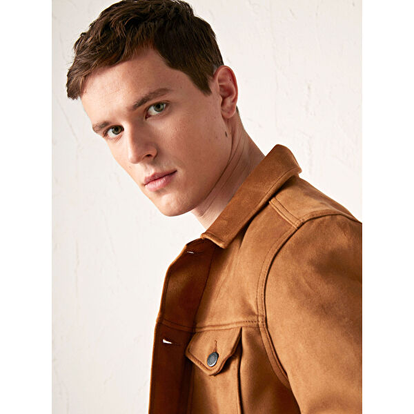 Slim Fit İnce Süet Mont Slim Fit İnce Süet Mont
