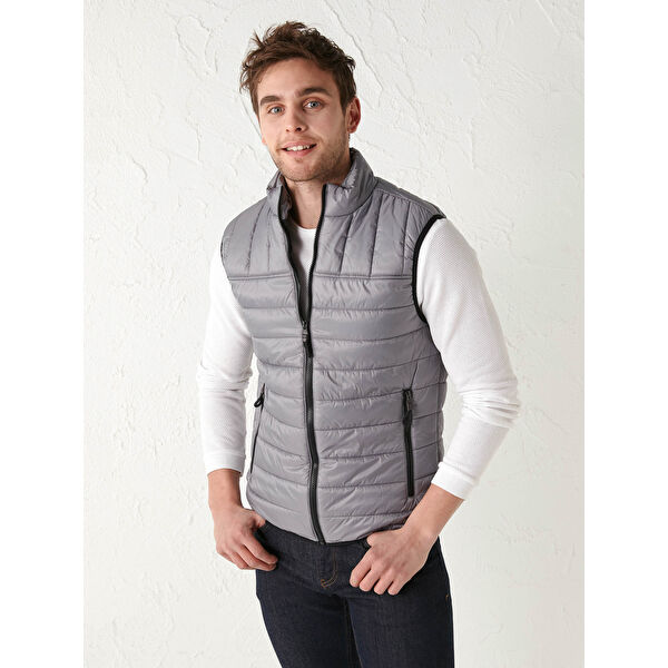 Regular Fit Dik Yaka Erkek Şişme Yelek