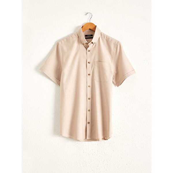 LCW BASIC Regular Fit Kısa Kollu Oxford Gömlek