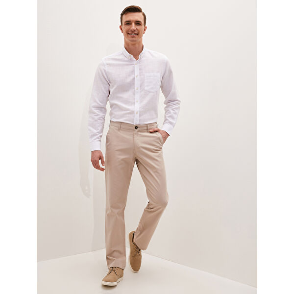LCW CLASSIC Geniş Kalıp Gabardin Erkek Chino Pantolon