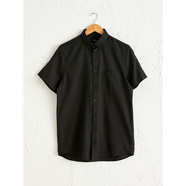 LCW FORMAL Slim Fit Kısa Kollu Oxford Gömlek LCW FORMAL Slim Fit Kısa Kollu Oxford Gömlek