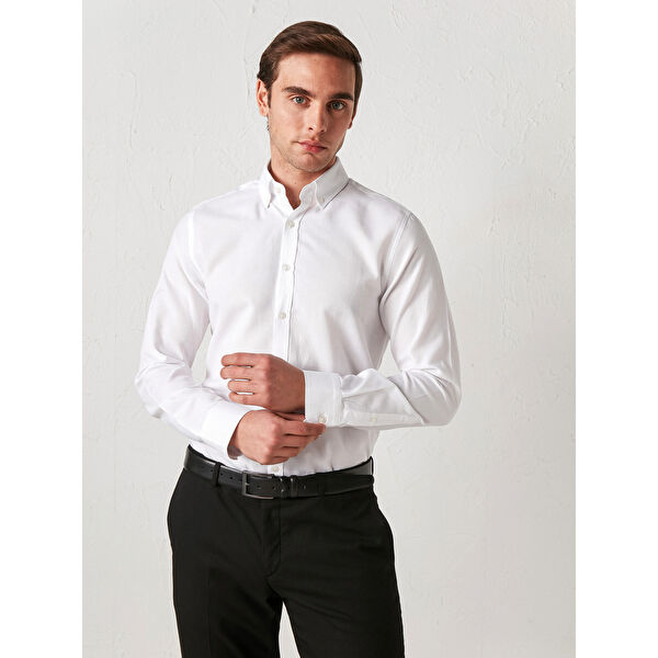 LCW FORMAL Slim Fit Uzun Kollu Oxford Erkek Gömlek