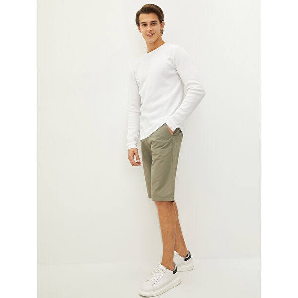 Standart Kalıp Gabardin Şort