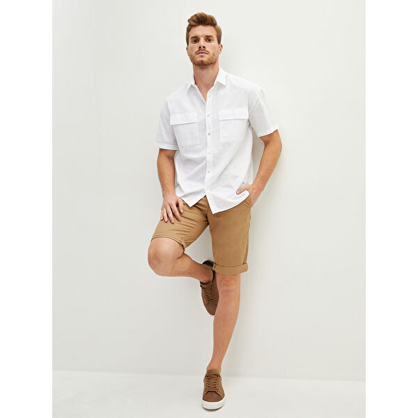 Standart Kalıp Gabardin Şort