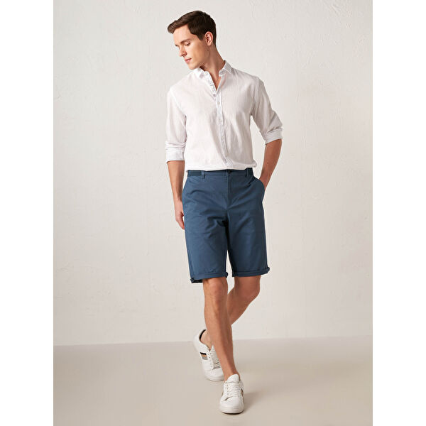 LCW BASIC Rahat Kalıp Gabardin Erkek Bermuda Şort