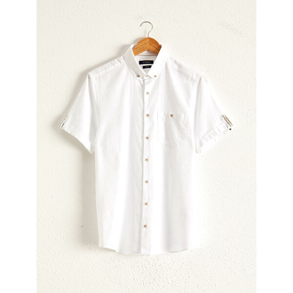 LCW CLASSIC Slim Fit Kısa Kollu Pamuklu Erkek Gömlek LCW CLASSIC Slim Fit Kısa Kollu Pamuklu Erkek Gömlek