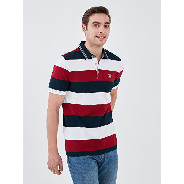 LCW CLASSIC Polo Yaka Kısa Kollu Çizgili Pamuklu Erkek Tişört LCW CLASSIC Polo Yaka Kısa Kollu Çizgili Pamuklu Erkek Tişört