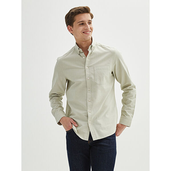 LCW BASIC Regular Fit Uzun Kollu Oxford Gömlek