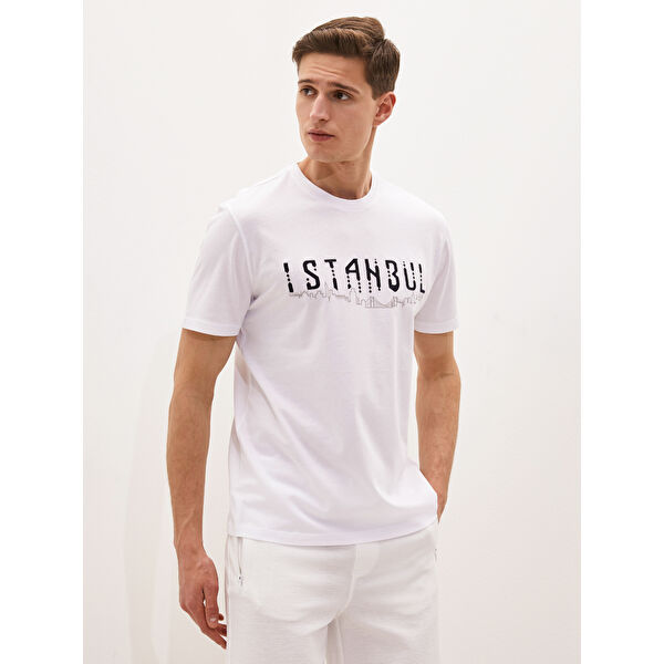 LCW CLASSIC Bisiklet Yaka Kısa Kollu İstanbul Baskılı Penye Erkek Tişört LCW CLASSIC Bisiklet Yaka Kısa Kollu İstanbul Baskılı Penye Erkek Tişört