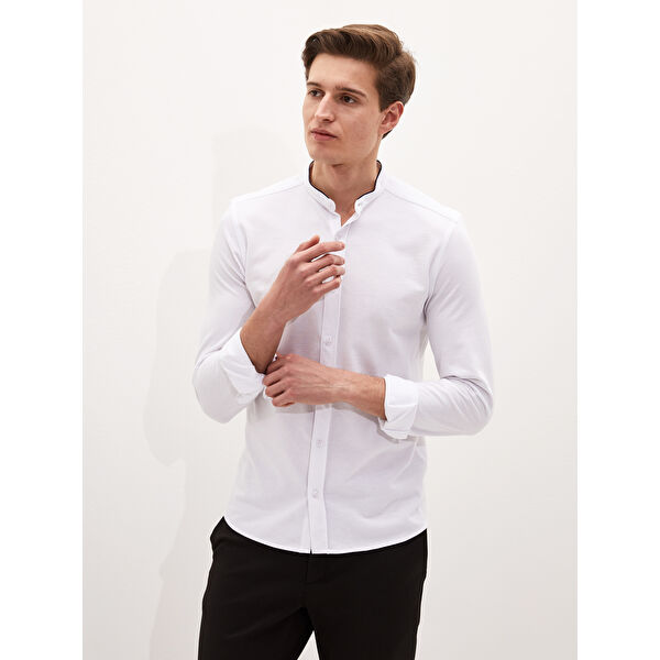 LCW VISION Slim Fit Hakim Yaka Uzun Kollu Erkek Gömlek