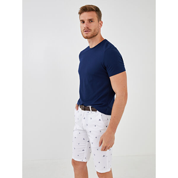 LCW CLASSIC Standart Kalıp Kemerli Gabardin Erkek Şort LCW CLASSIC Standart Kalıp Kemerli Gabardin Erkek Şort
