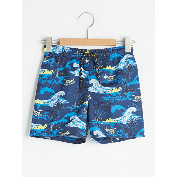 Baskılı Hızlı Kuruyan Erkek Çocuk Deniz Şortu