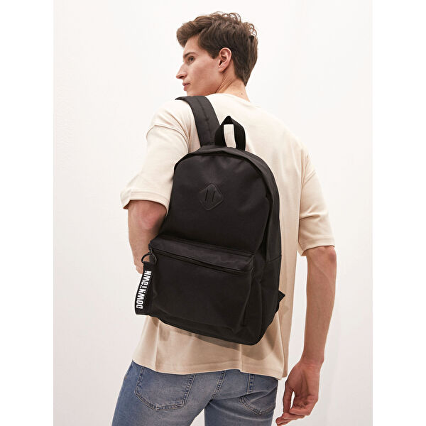 Etiket Baskılı Erkek Sırt Çantası
