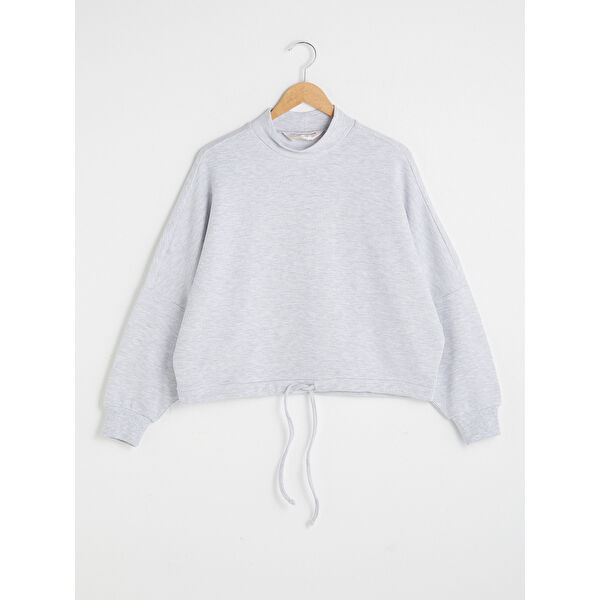 LCW DREAM Yarım Balıkçı Yaka Düz Uzun Kollu Kadın Pijama Üst