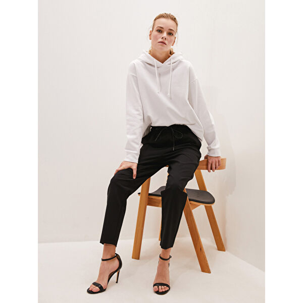 LCW CLASSIC Beli Lastikli Bağlama Detaylı Kadın Pantolon