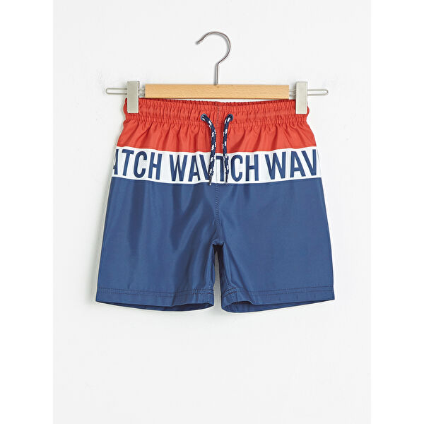 Renk Bloklu Erkek Çocuk Deniz Şortu Renk Bloklu Erkek Çocuk Deniz Şortu