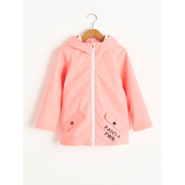 Kız Çocuk Kapüşonlu İnce Mont