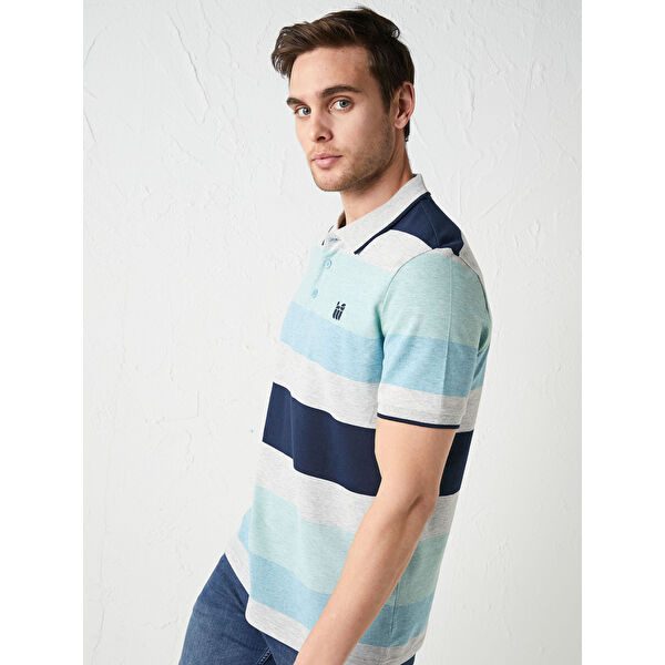 LCW CLASSIC Polo Yaka Kısa Kollu Renk Bloklu Erkek Tişört
