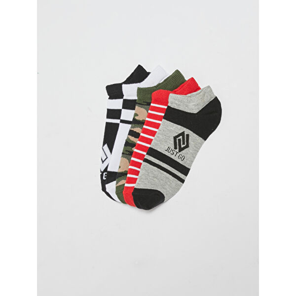 Desenli Erkek Çocuk Patik Çorap 5'li